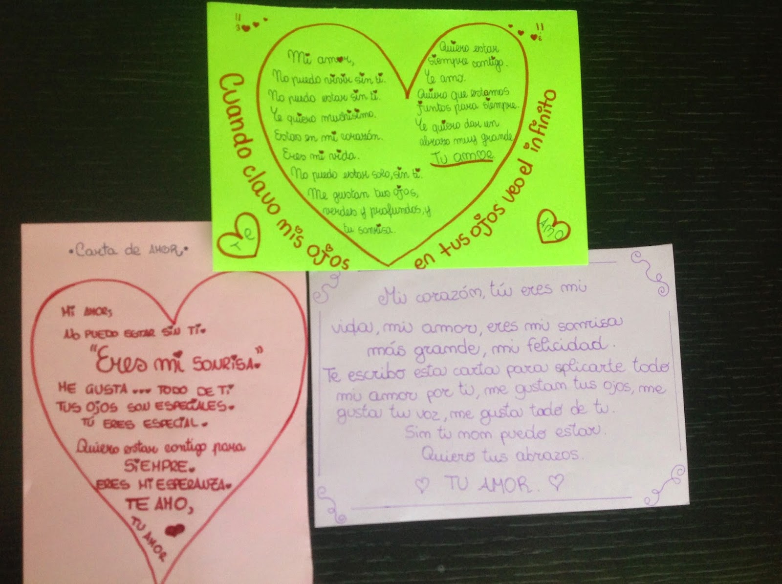 Aula de español: Cartas de amor