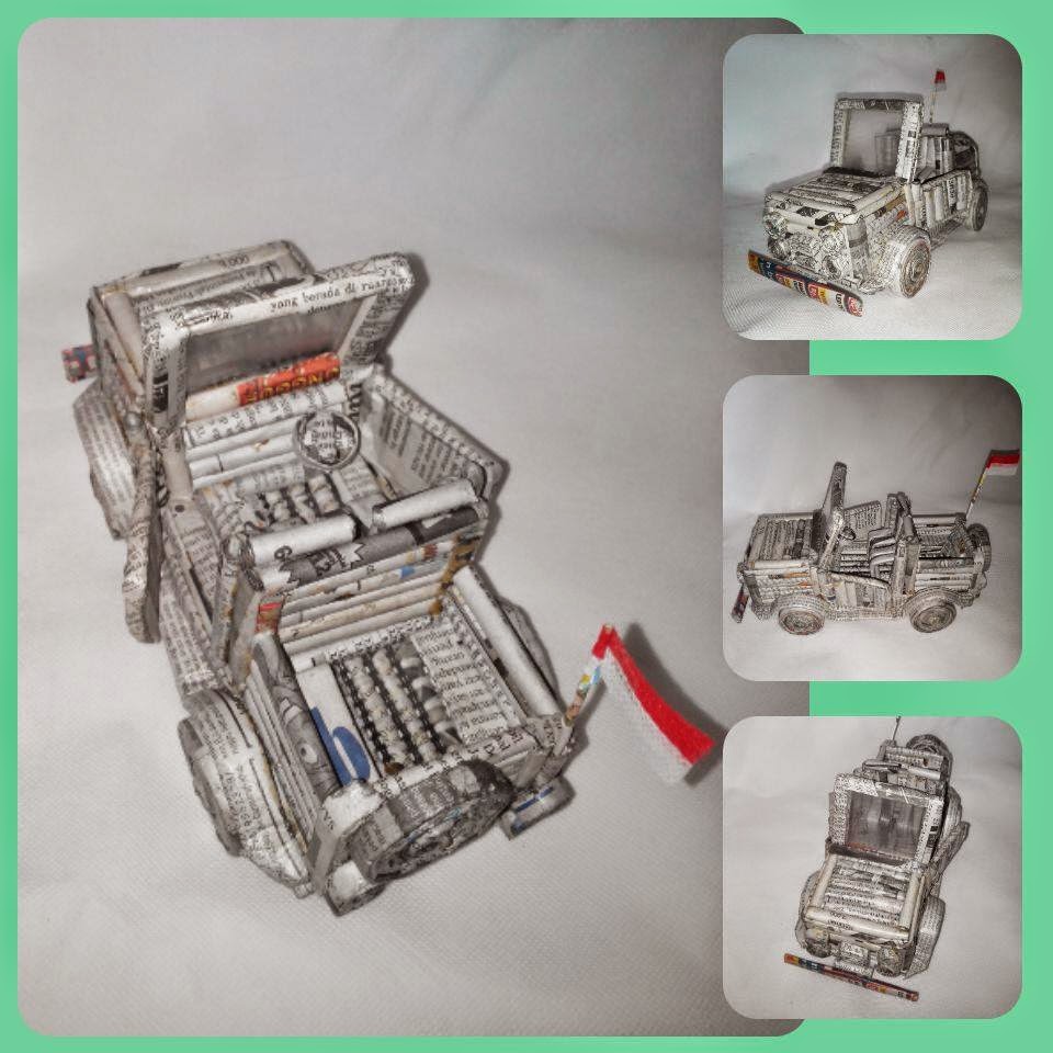 DluwangArt Kerajinan Kertas Koran Bekas: Produk Miniatur