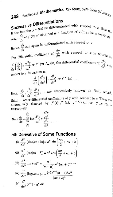 Differentiation formulas for class 12 PDF - Class 12 easy