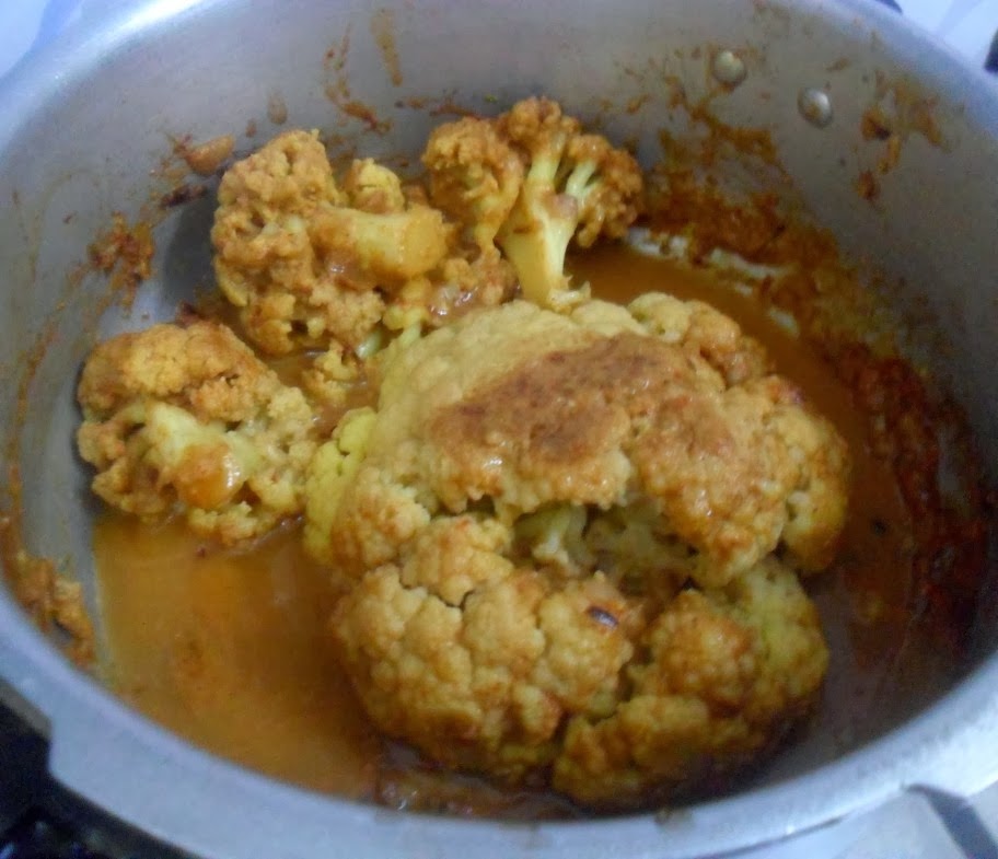 Gobi Musallam | Roasted Whole Cauliflower ~ Pressure Cooker Method