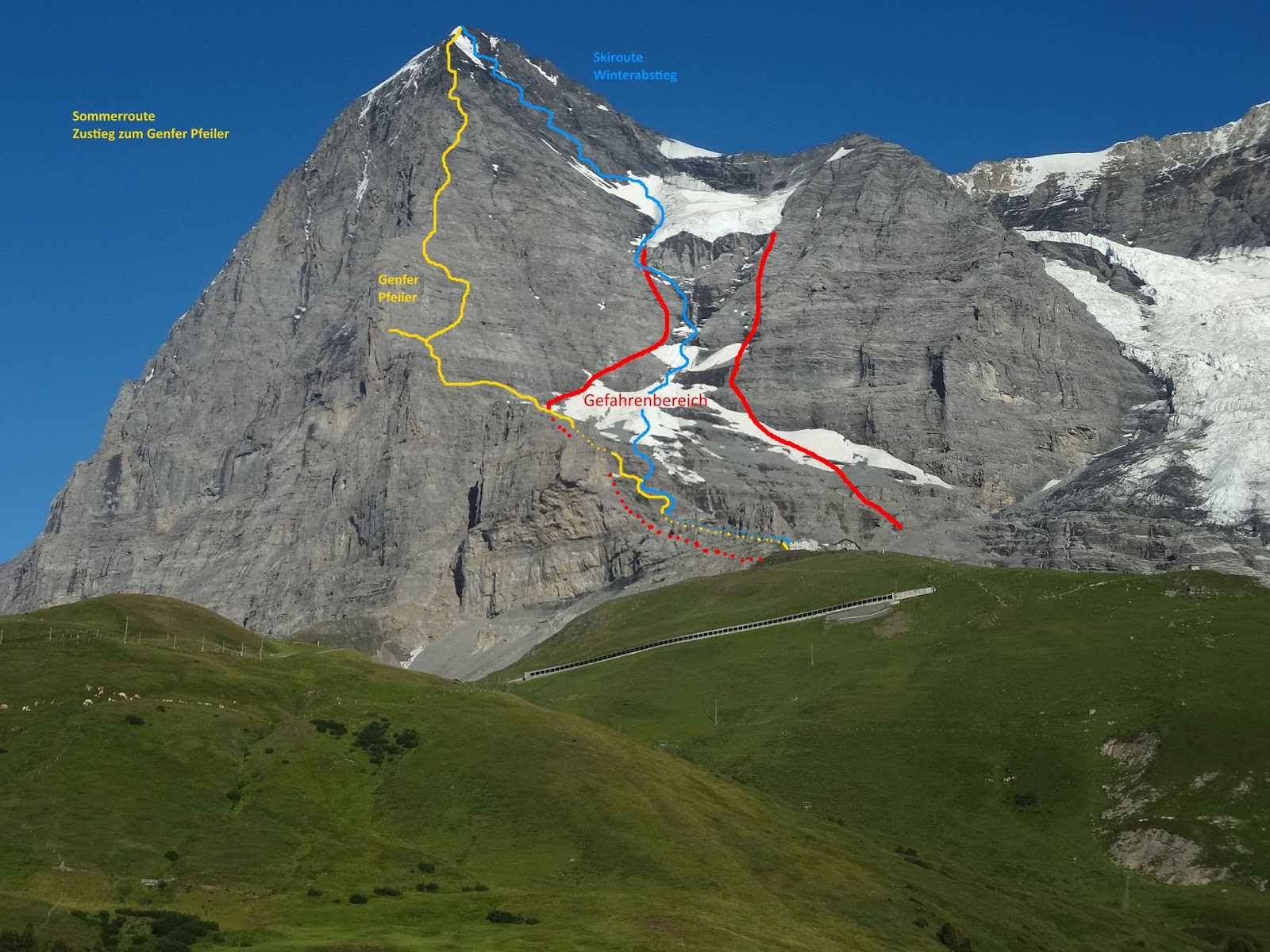 Kletterblog: Eisschlag in der Eiger-Westflanke