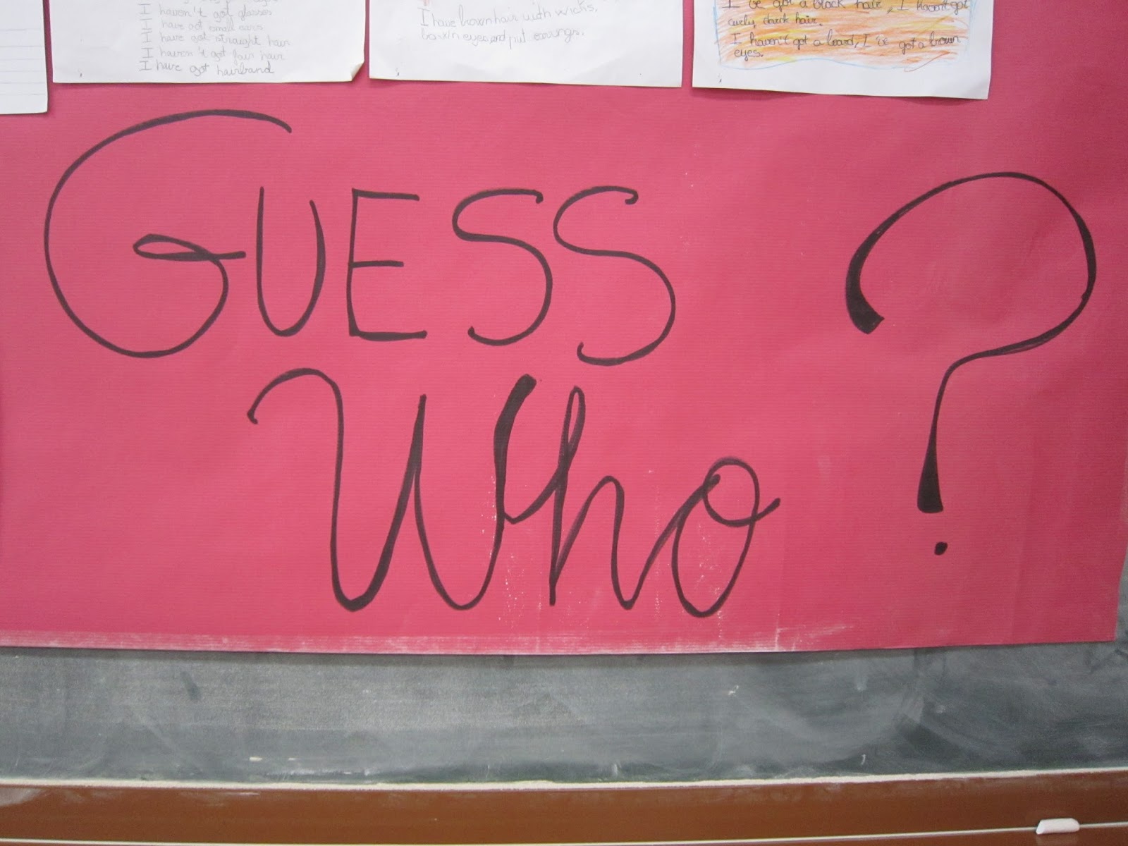 Fuentes' English Corner : Guess Who_Projects by 4º A