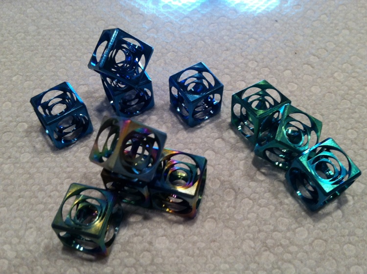 JORDAN METAL ART ™: "Titanium Mini Triple Cubes"