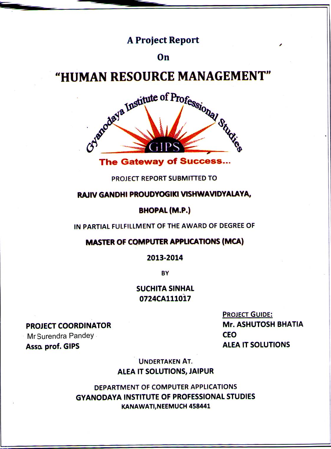 Project Project Report Format Project Project Report Format