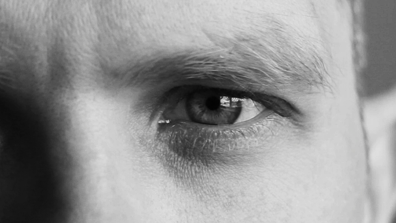 facial references for animation: eye wink |is, front, 30fps, ECU]