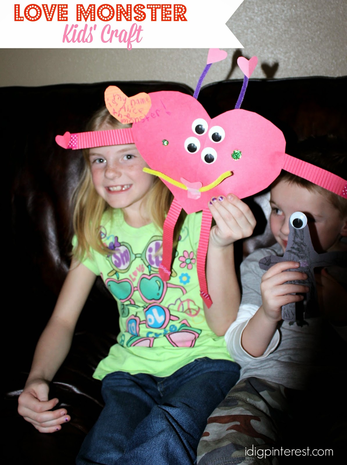 Love Monster Valentine’s Kids Craft - I Dig Pinterest