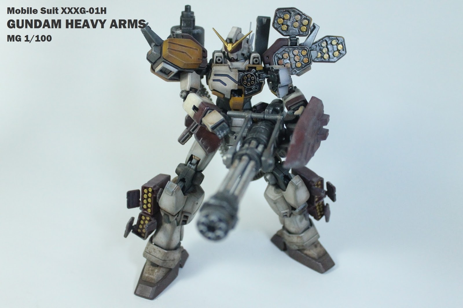 Painted Build: MG 1/100 Gundam Heavyarms EW ver. + Weathering