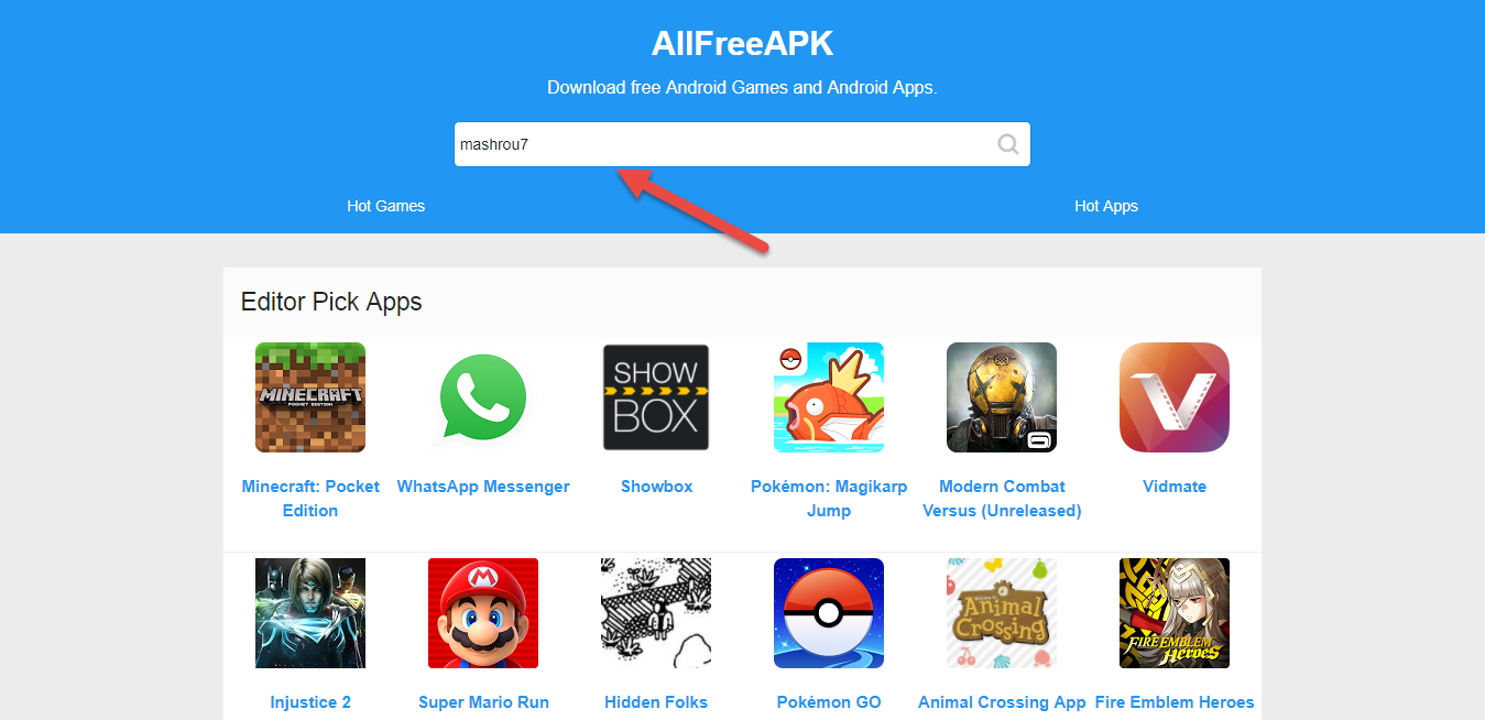 موقع لتحميل الألعاب و التطبيقات بصيغة apk بسهولة