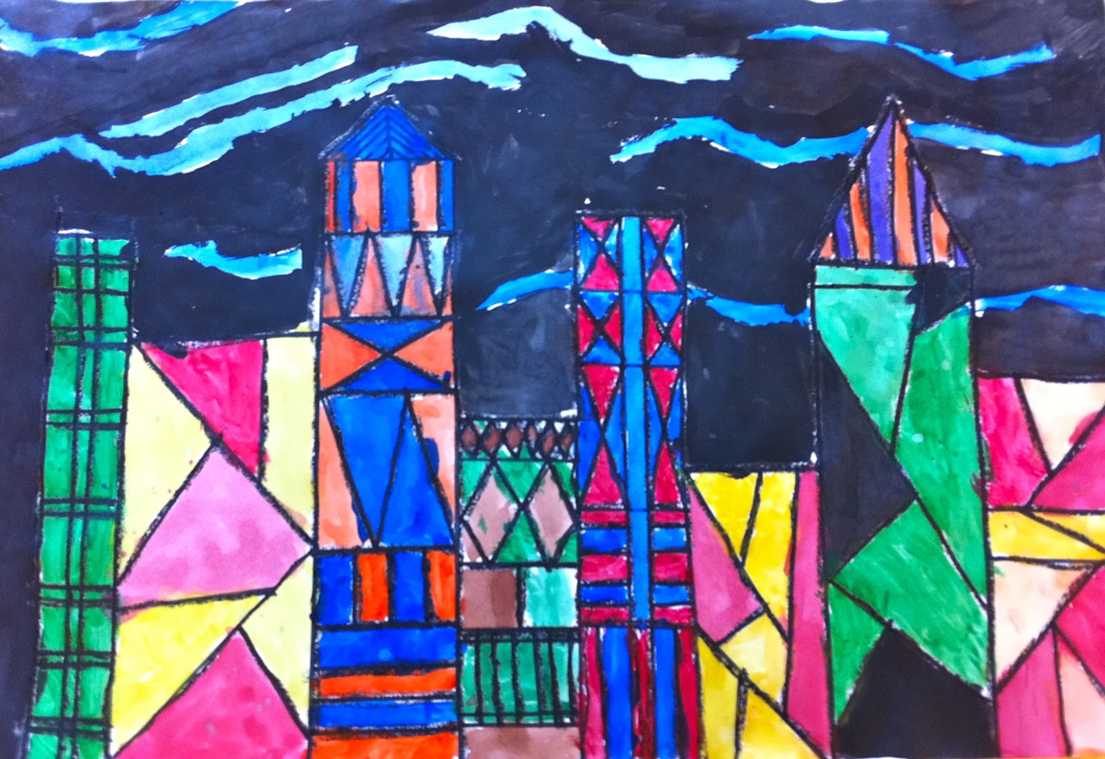 Expression of Imagination: Paul Klee Inspired Cityscapes by Gr.7