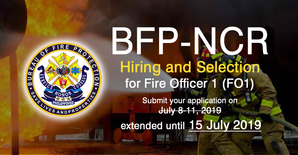 Civil Service Exam PH: BFP-NCR Hiring and Selection for Fire Officer 1 ...