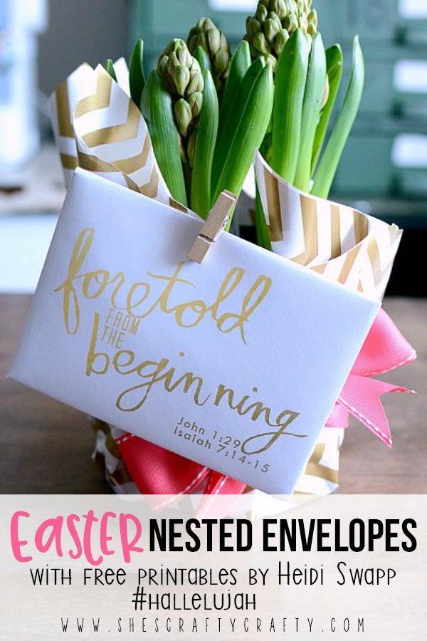 She's Crafty: Heidi Swapp nested envelopes with gift idea #hallelujah