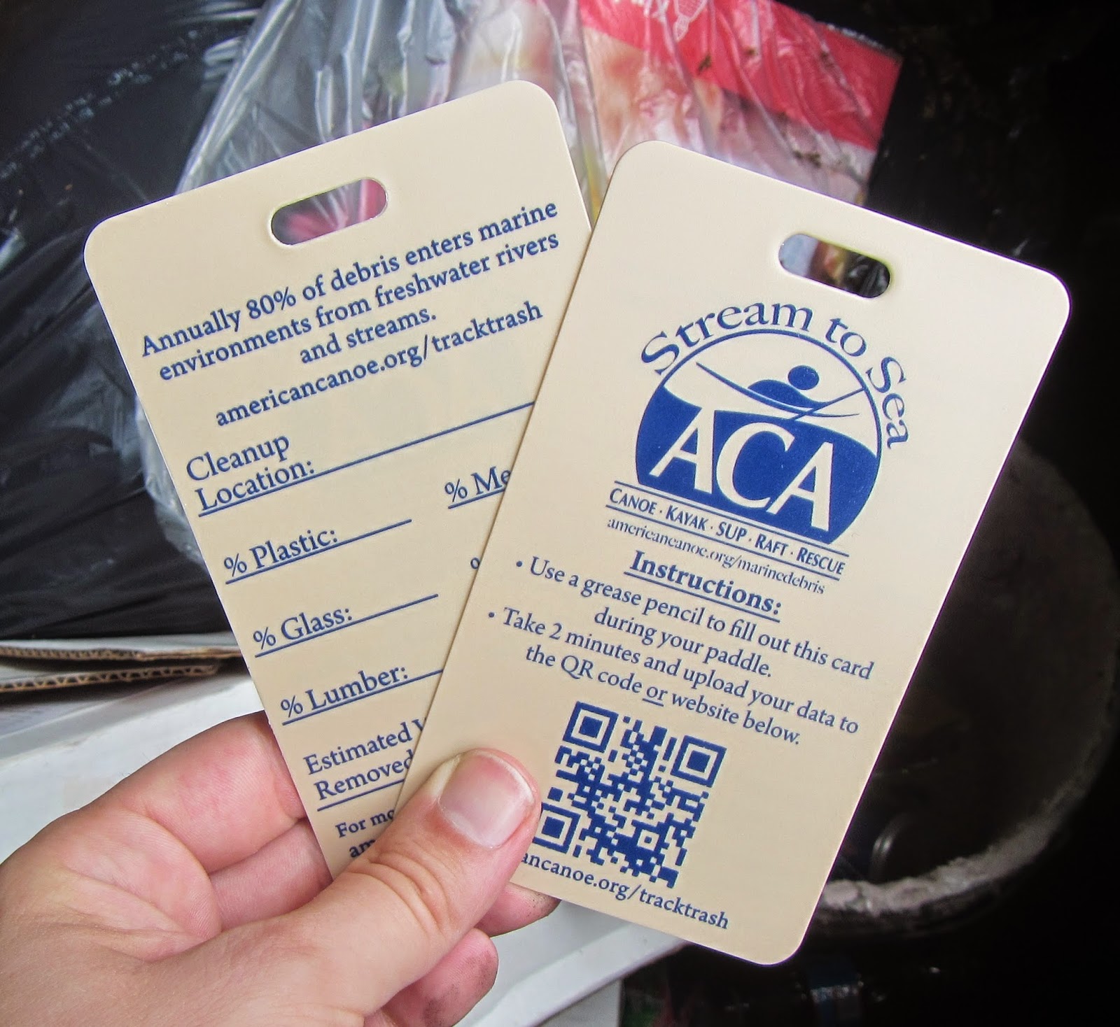 ACA Water Blog: New Waterproof Cards Make Tracking Trash a Breeze