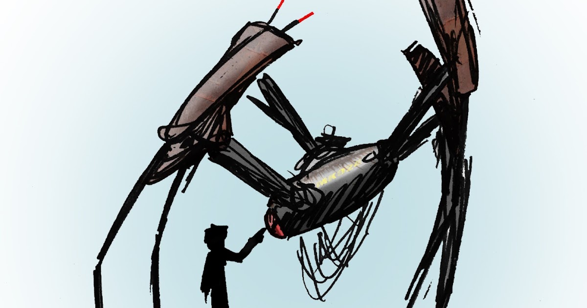 Design & and sketching: 4 leg mech in colour