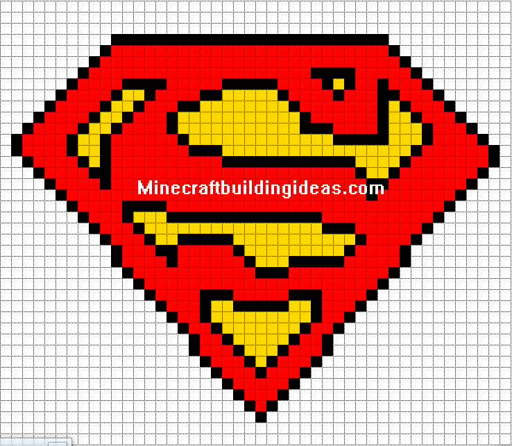 Pixel art Superman | Dessin Facile, Modèle Difficile, Jeux Vidéos