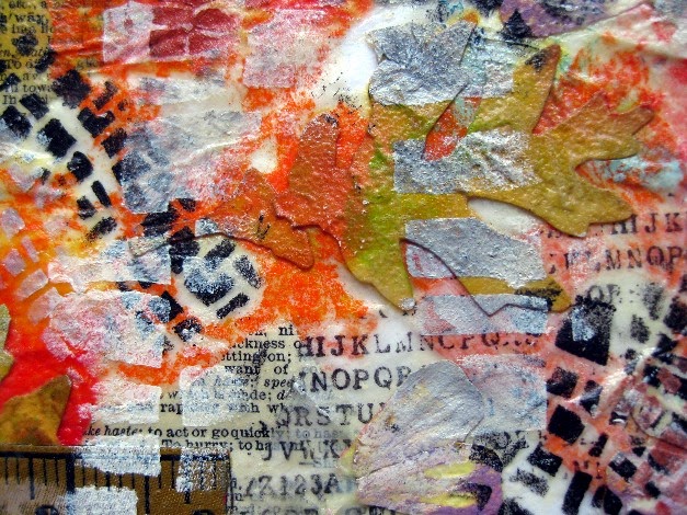 Lisa's Collage Stuff Blog: Stenciled Crazy Paper