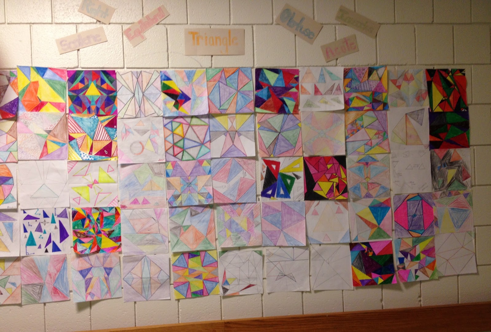 Drawing On Math: Triangle Quilt