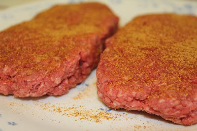 Barbecue Master: Cajun seasoned Bison burgers with Blue cheese