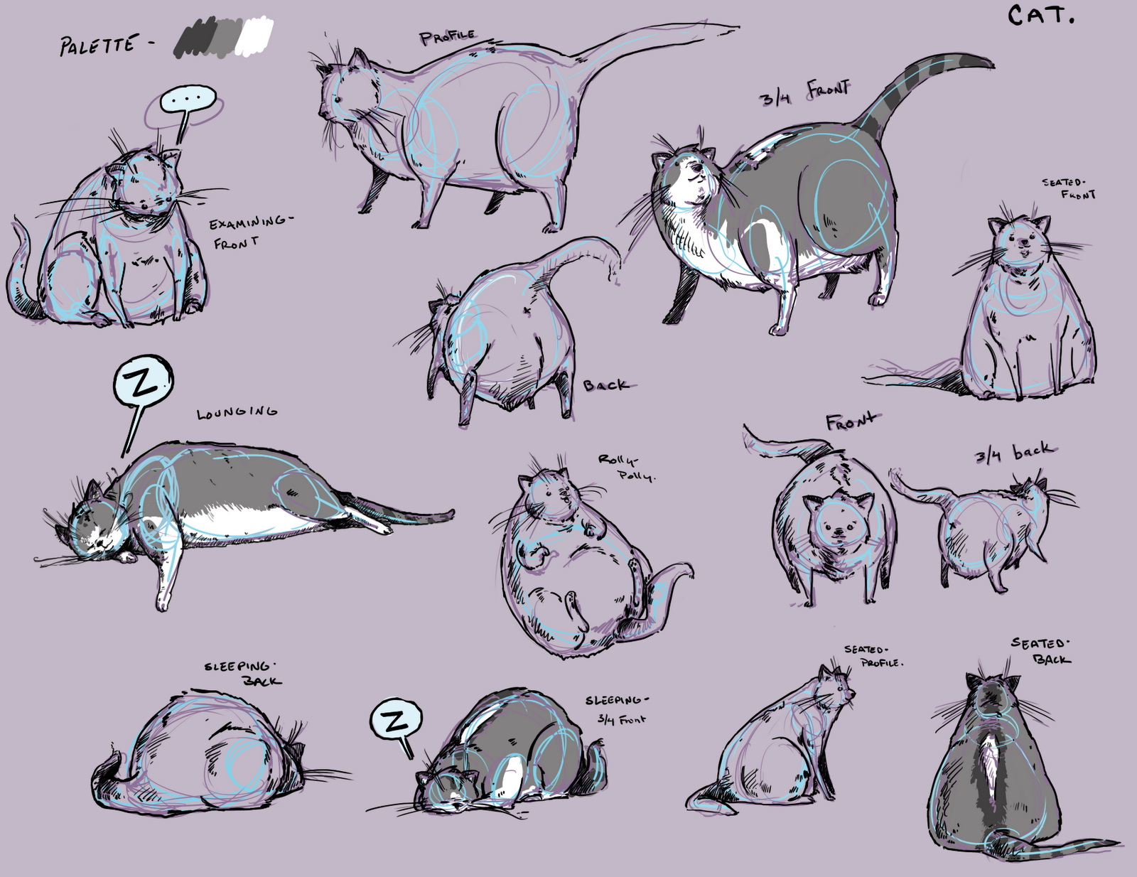 test: IN PROGRESS: Balloon Cat - Model Sheets