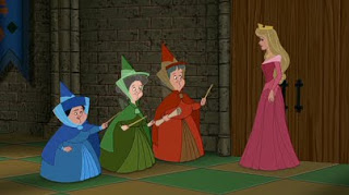 Online Paintings: Sleeping Beauty and three fairies: