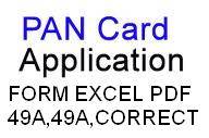 PAN APPLICATION FORM 49A 49AA CORRECTION FORM EXCEL PDF | SIMPLE TAX INDIA