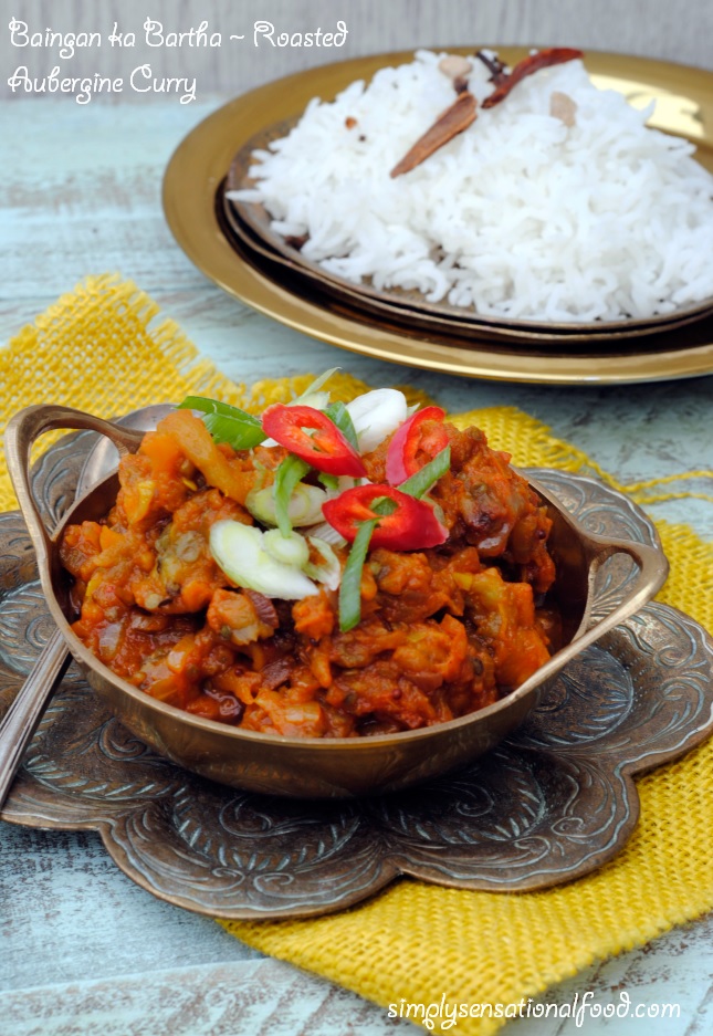 Baingan ka Bartha ~Roasted Aubergine Curry | simply.food