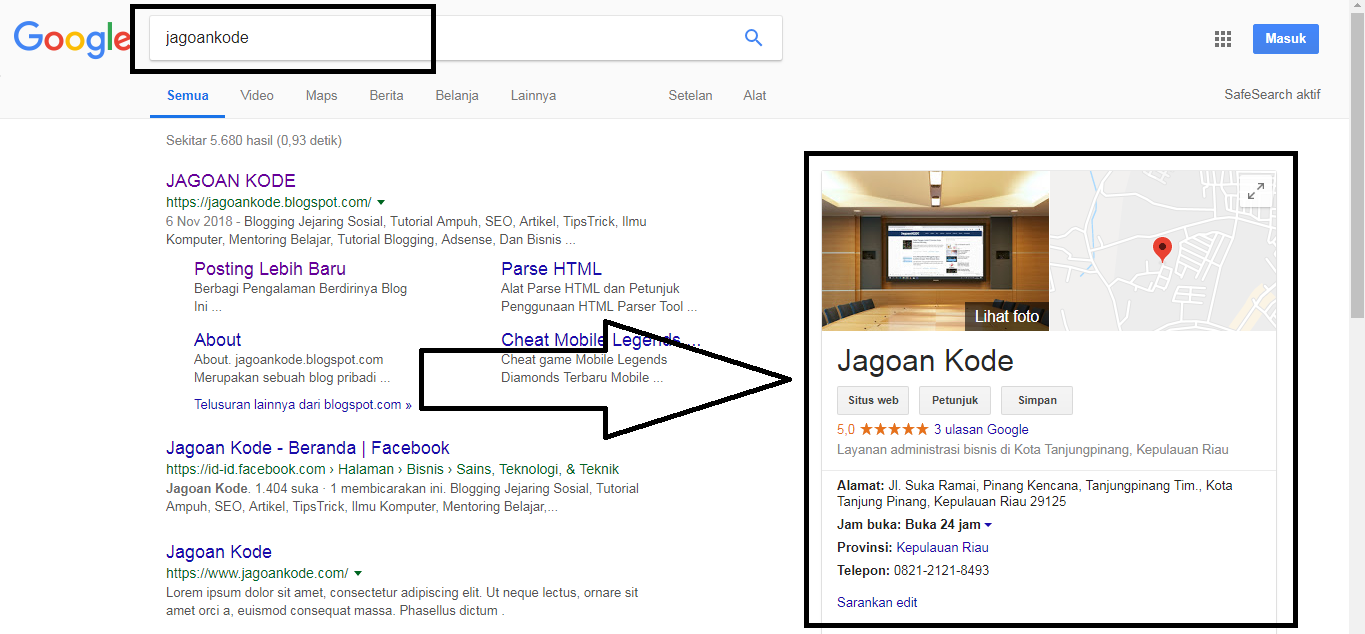 Cara Menampilkan Maps Di Hasil Pencarian Blog Kamu - Ini Tips Ngeblog