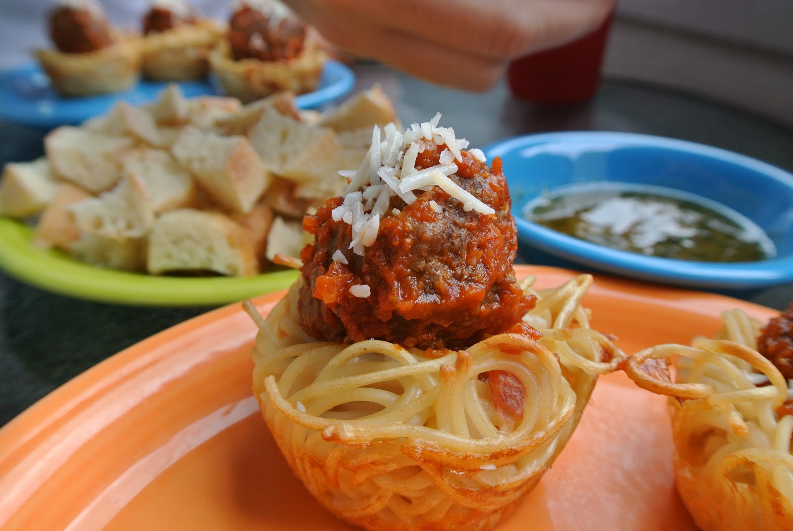 Spaghetti and Meatball Bites | Reddy Or Knot