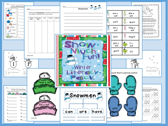 Buggy for First Grade : Winter is Snow Much Fun Literacy and Math Unit ...