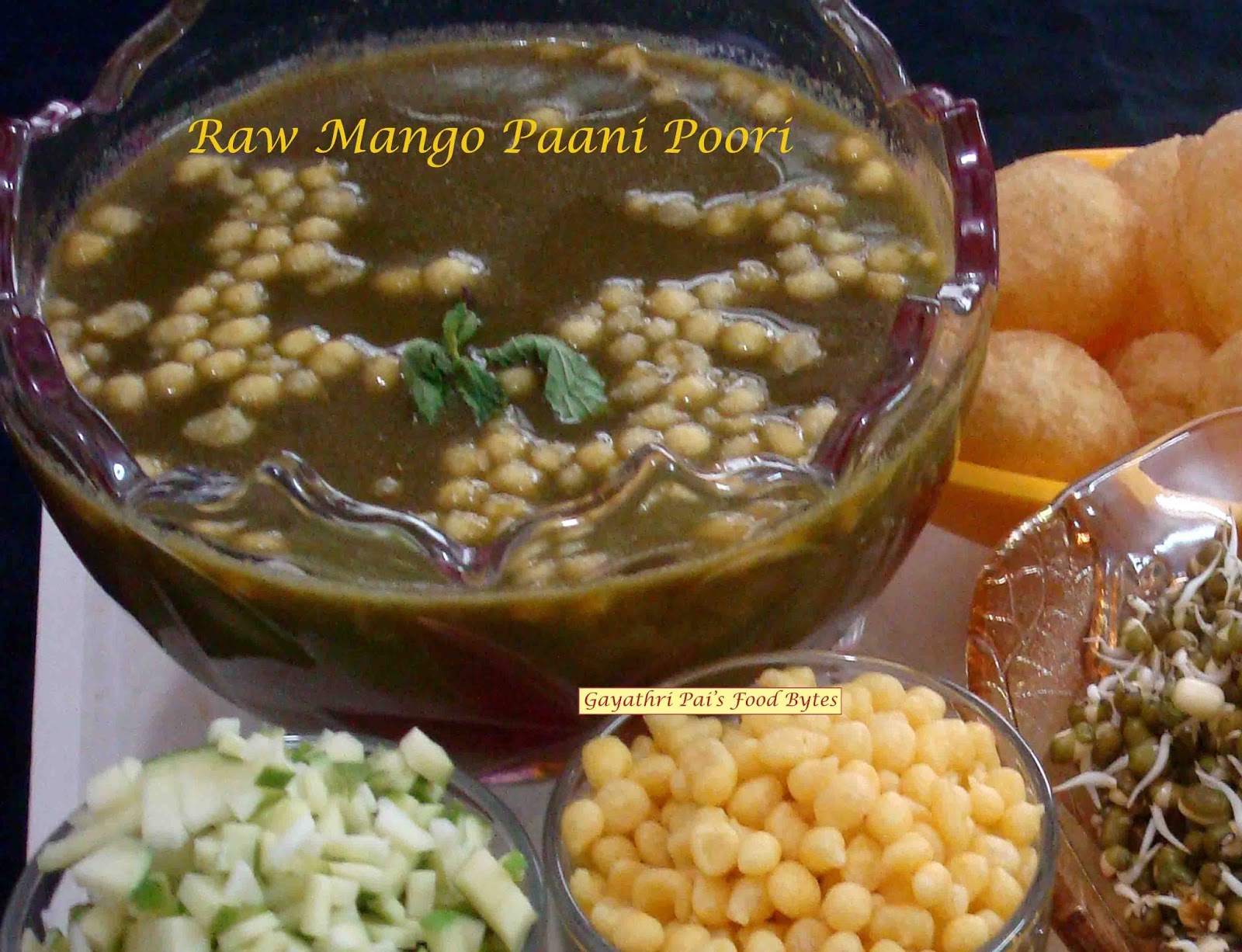 Gayathri Pai's Food Bytes: Raw Mango Paani Poori-1