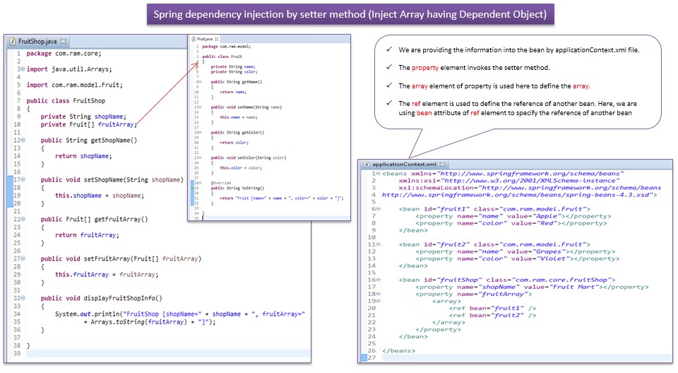 JAVA EE: How to Inject Array having Dependent Object using Spring ...