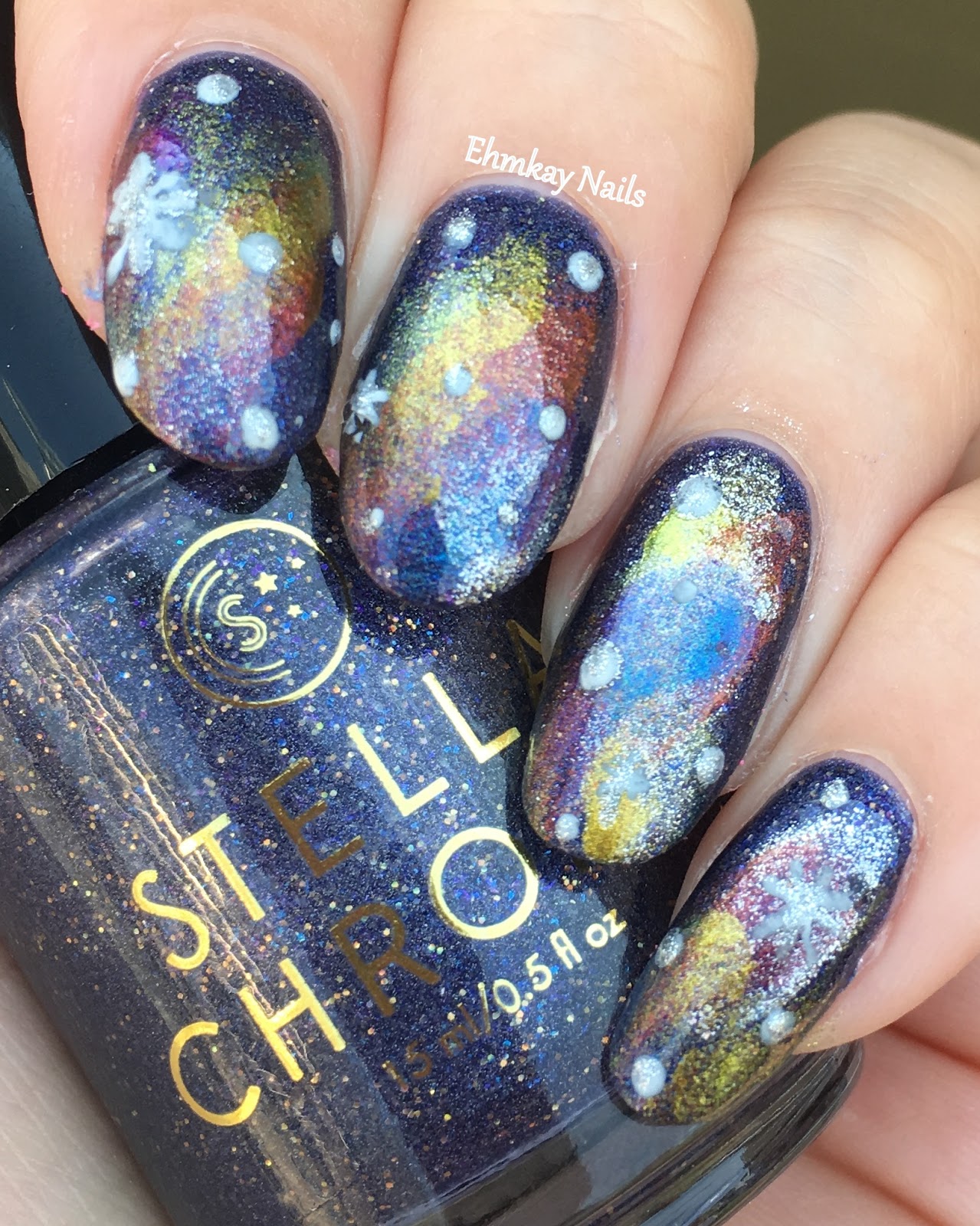 ehmkay nails: Stella Chroma Aurora Stella-ealis Galaxy Nail Art