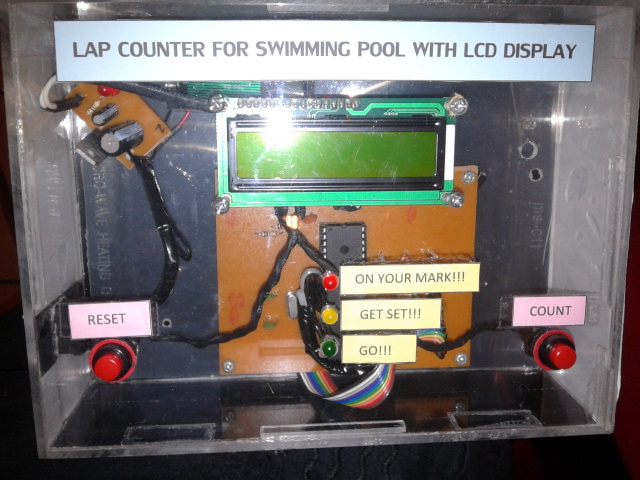 LAP COUNTER FOR SWIMMING POOL WITH LCD DISPLAY