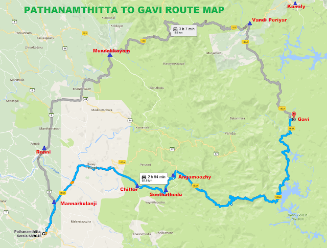 GAVI ROUTE MAP | PATHANAMTHITTA TO GAVI ROUTE MAP ~ SOUTH INDIA TOURISM