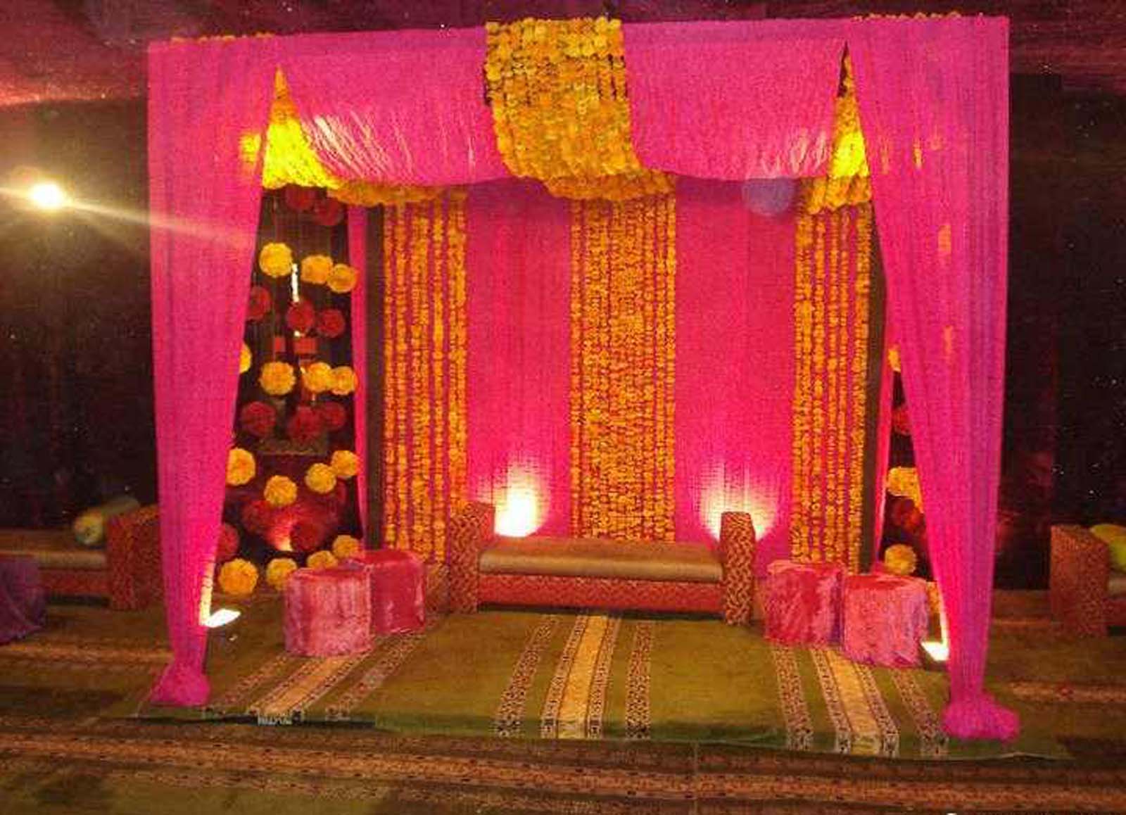 Gaye Holud or Turmeric on the Body Stage Decoration Idea - Bengali ...