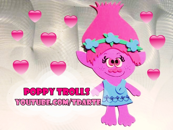 Artesanato para todos: Poppy Trolls em Eva com molde