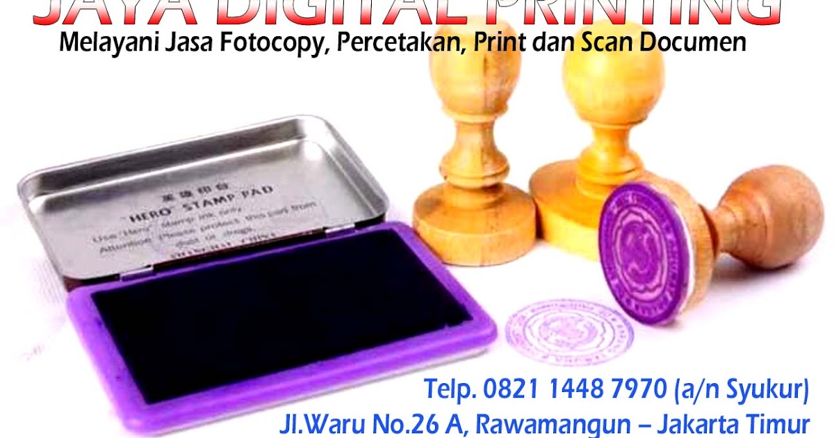 Stempel Kayu (Runaflek) ~ Jaya Digital » Jasa Fotocopy & Percetakan Jakarta