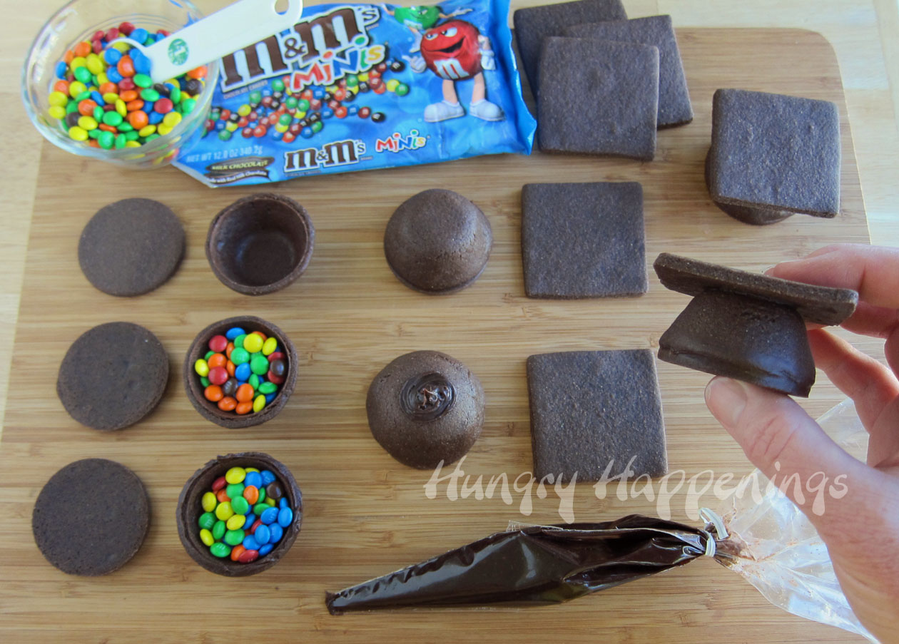 Candy Filled Chocolate Graduation Cap Cookies - Hungry Happenings