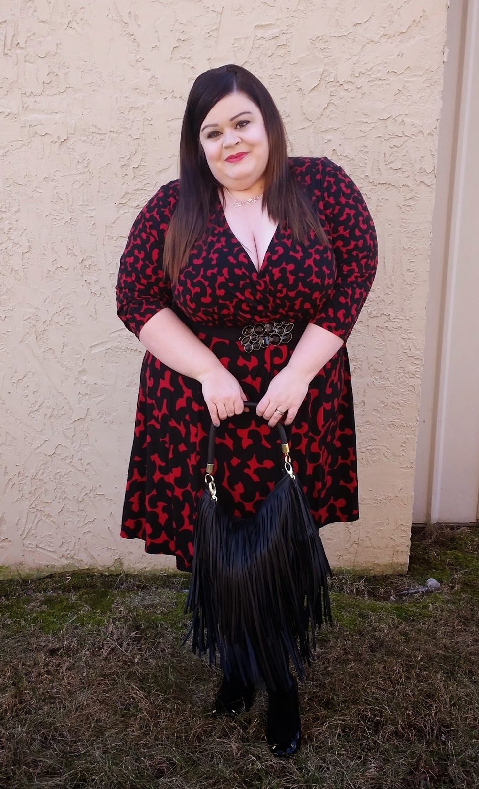 TheStyleSupreme: Plus Size OOTD: London Time Faux Wrap Dress