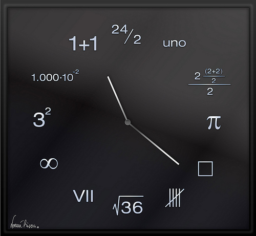 matemáticas y más: Relojes con matemáticas