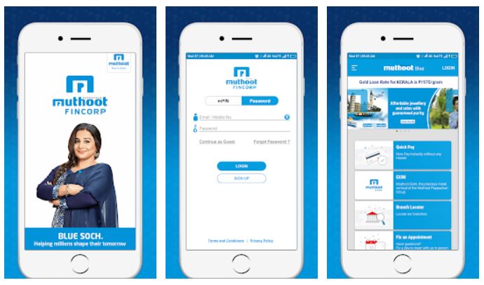 Muthoot Blue Mobile App by Muthoot Fincorp - Youth Apps