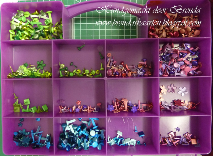 Brenda's kaarten: Bloemen en splitpennen opbergen