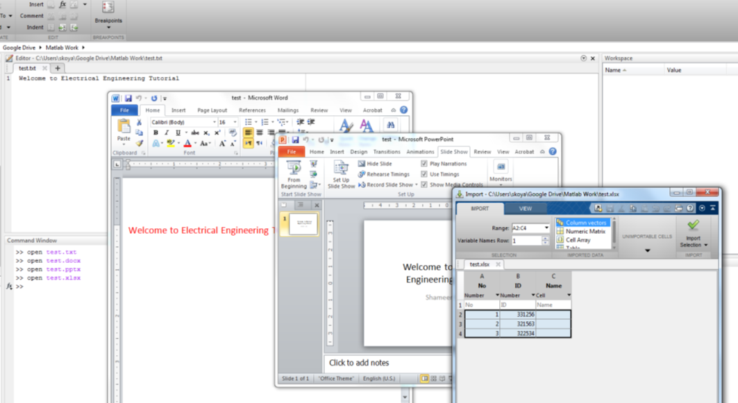 Electrical Engineering Tutorial ~ Working with Files in MATLAB - Part 1