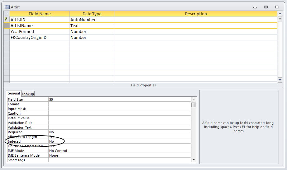Access Database Tutorial Indexes And Relationships