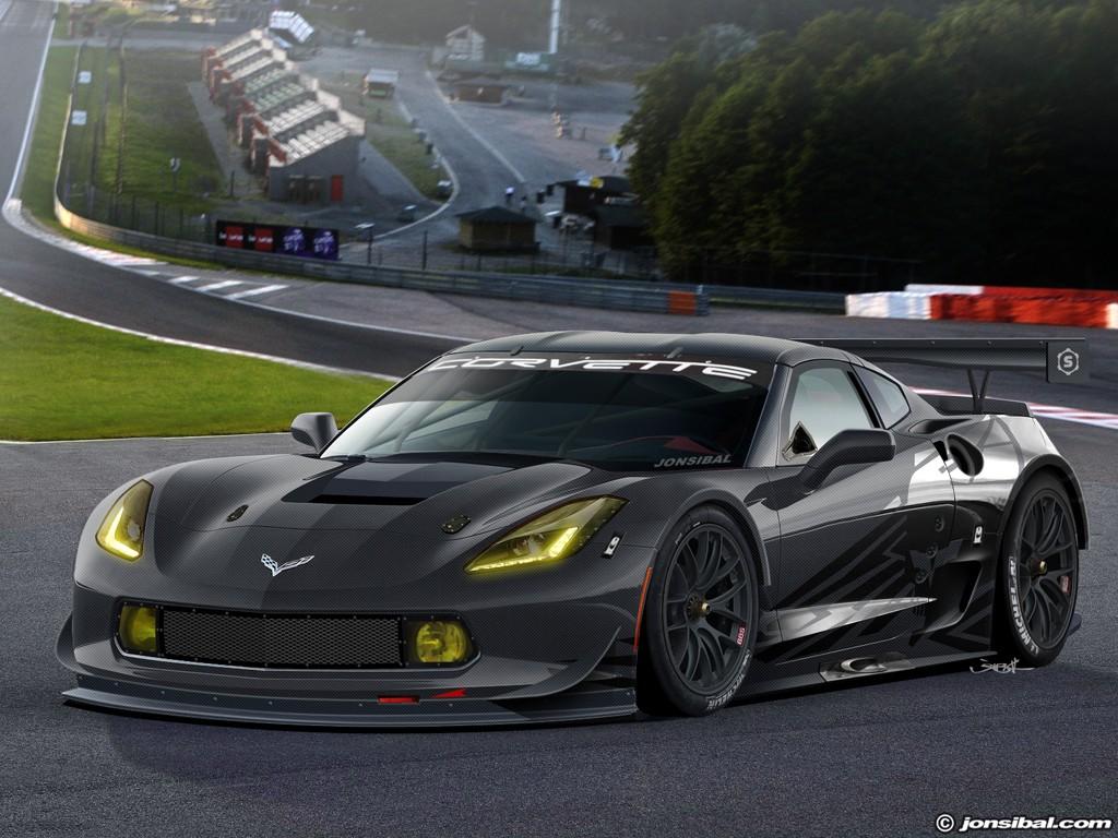 Corvette C7R Race Car Illustration By Jonsibal : ebeasts.com