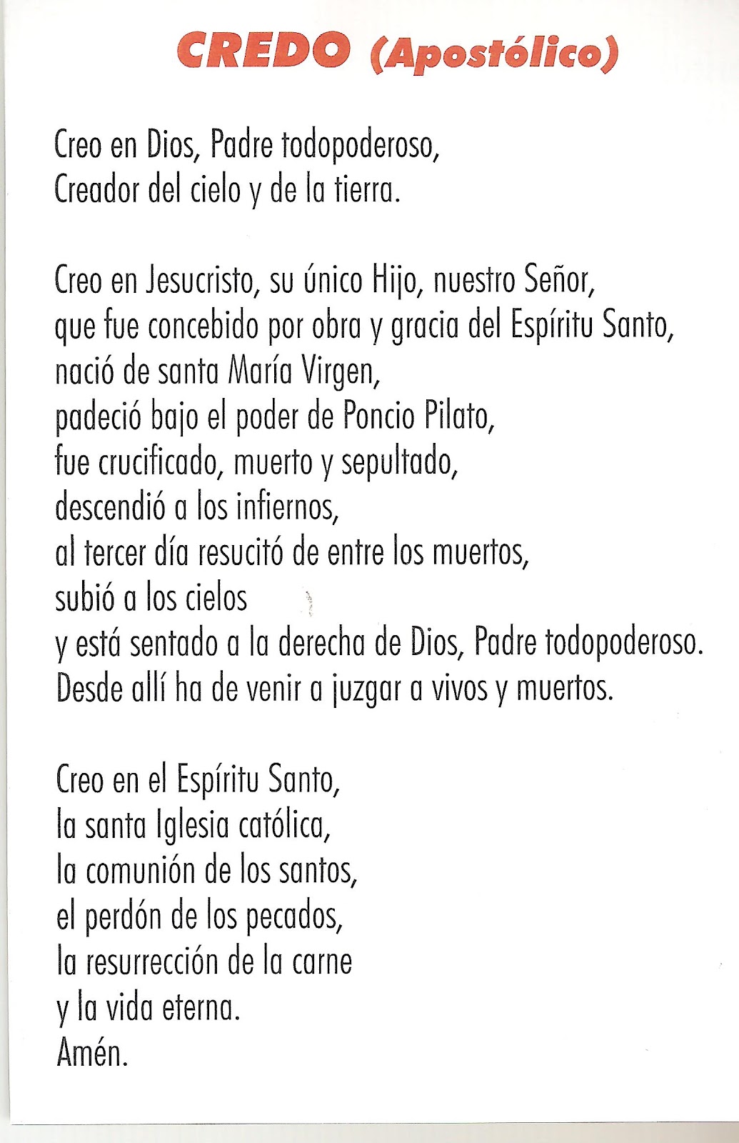 El credo de los apóstoles, Poncio pilato, Salmos