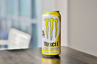 What I Drink At Work: Monster Muscle Energy Shake Banana