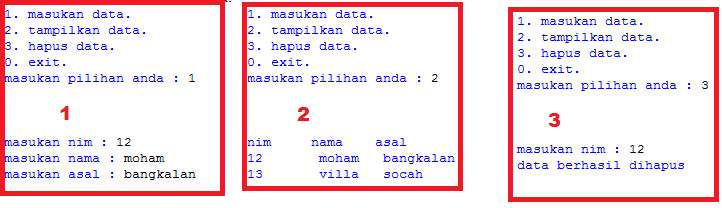 Program form mahasiswa menggunakan dictionary ~ Belajar Python
