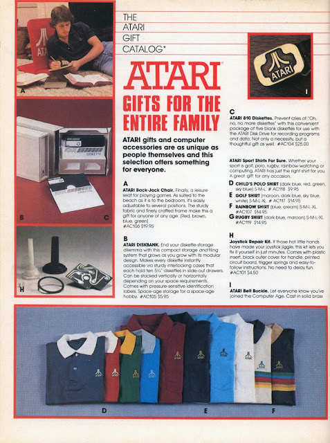 1983 Atari Connection Atari gift catalog t-shirts