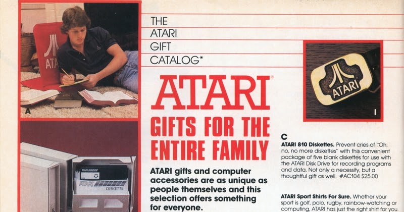 1983 Atari Connection Atari gift catalog t-shirts