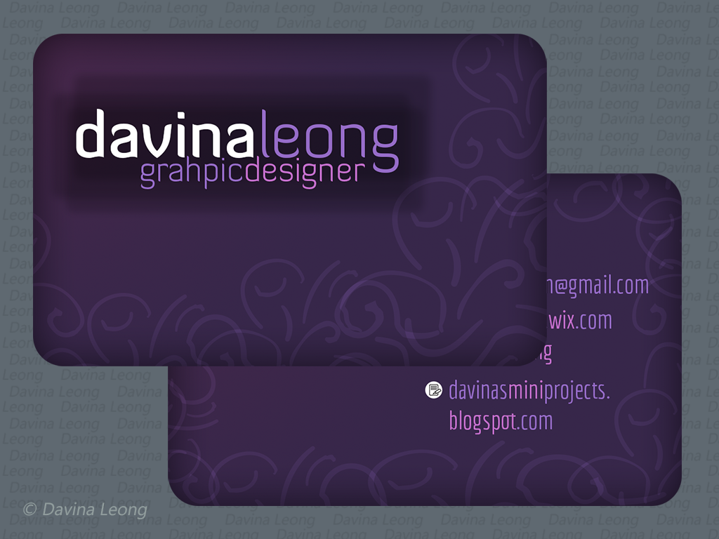 Davina's Mini-Projects: Personal Name Cards
